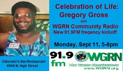 Gregory Gross Celebration of Life and WGRN Community Radio Event | ColumbusFreePress.com